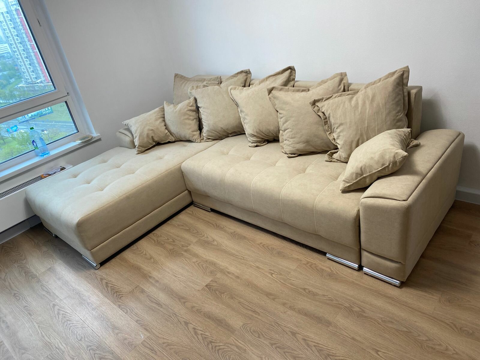 Угловой диван-кровать "Норд", 285х190х87см, наполнитель ППУ, ящик для белья, левый угол, RS-3