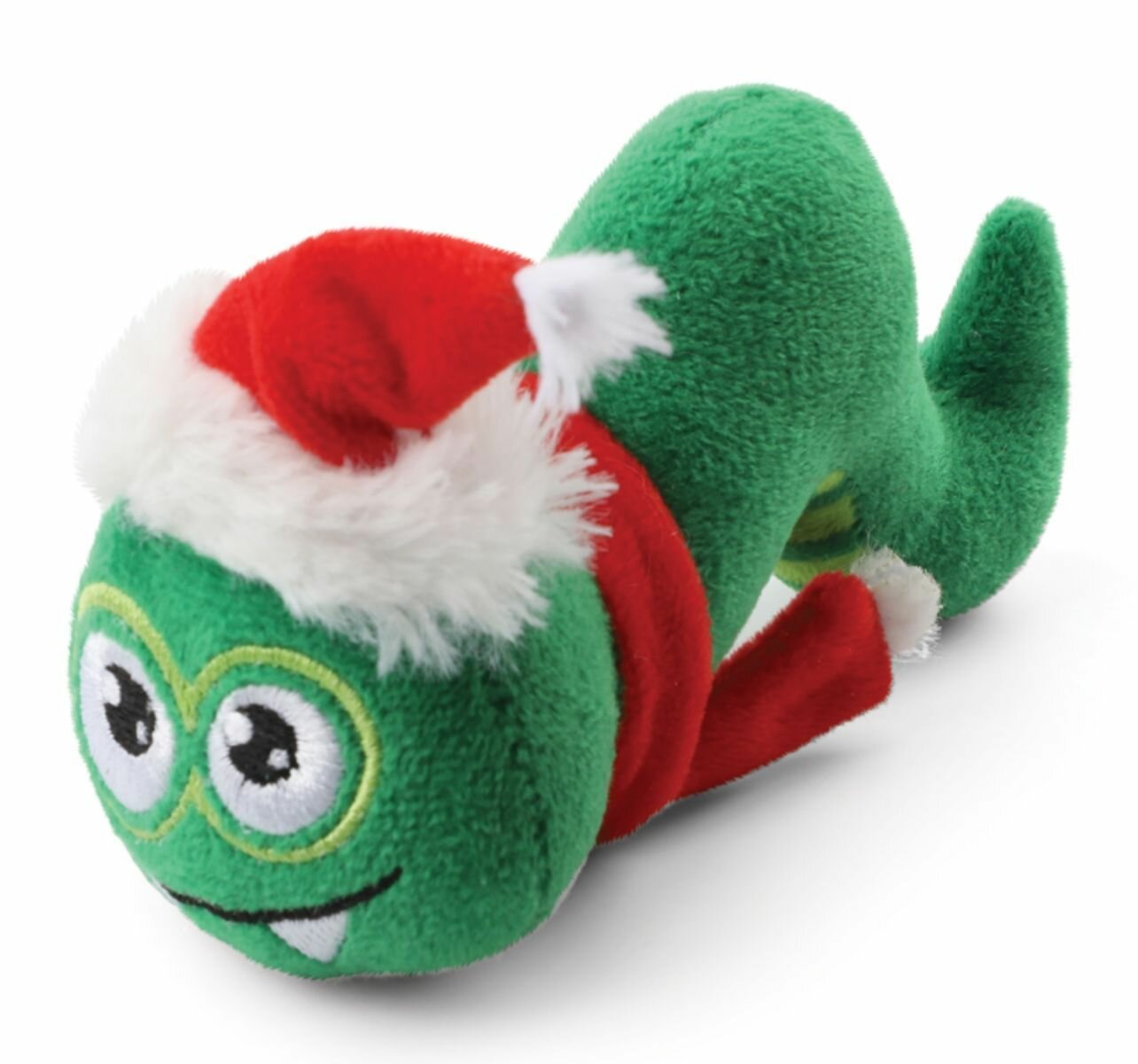 Мягкая игрушка для собак мелких и средних пород Новогодняя змейка с пищалкой Triol, 12 см
