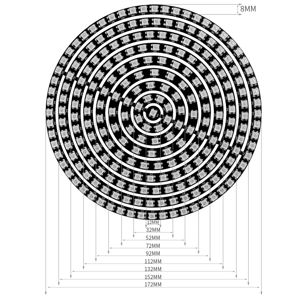 Светодиодное кольцо TNALANT RGBIC Black 241LEDS, 1PCS