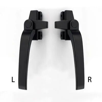 Ручки для окон NERISXB, алюминиевый сплав, белый/черный/серебристый/серый/золотистый Left, черный