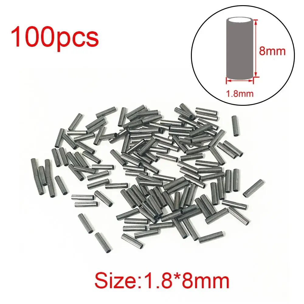 Трубки для лески 1.8 x 8mm, 100 шт.