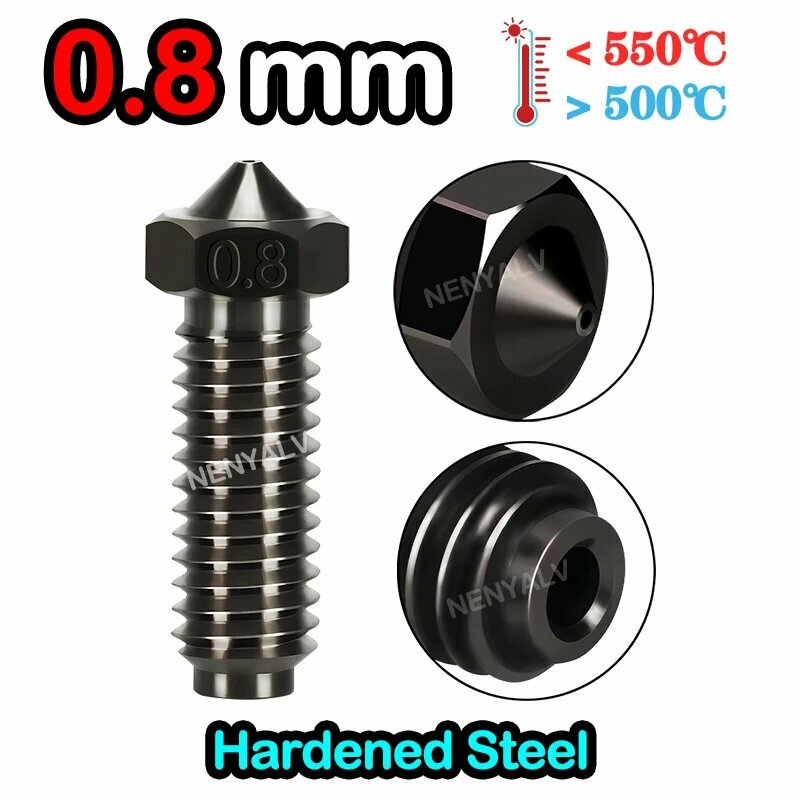 Сопла для 3D-принтера Anycubic Kobra 2 закаленные из стали 9pcs, Hardened Steel-0.8mm