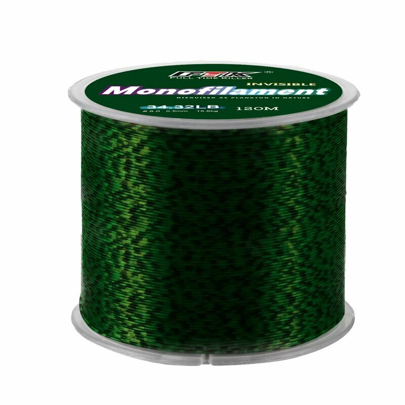 FTK суперпрочная невидимая рыболовная леска для карпа 120 м Speckle 0.14mm-4.13LB, Green