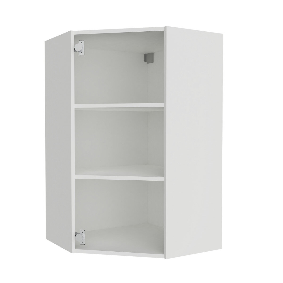 WC-960-600-600-1SX/DX, Каркас шкафа навесного углового Ш600мм, В960мм,1 дв, лев/прав (Л) Белый