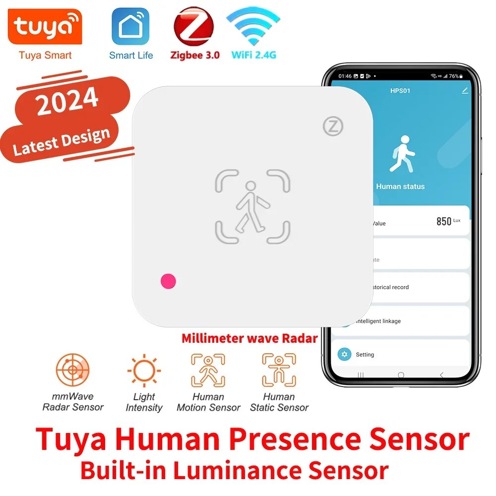 Датчик присутствия Zigbee Version, Tuya — фото 1
