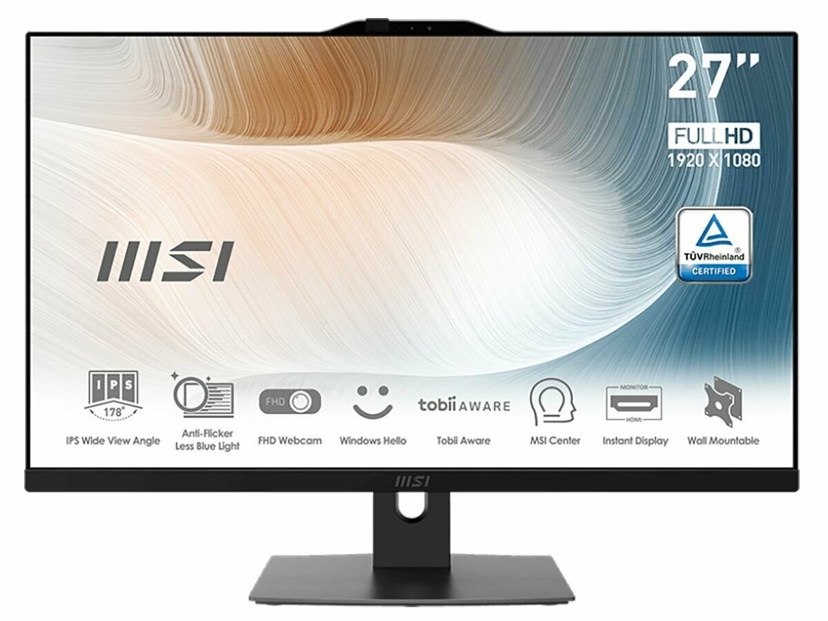 27" Моноблок AIO MSI Modern AM272P 1M-681XRU 9S6-AF8231-681 Черный