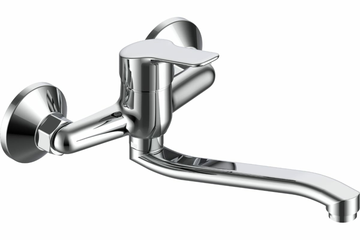 Смеситель Voda Wave WA02, латунь, поворотный излив, аэратор, современный стиль