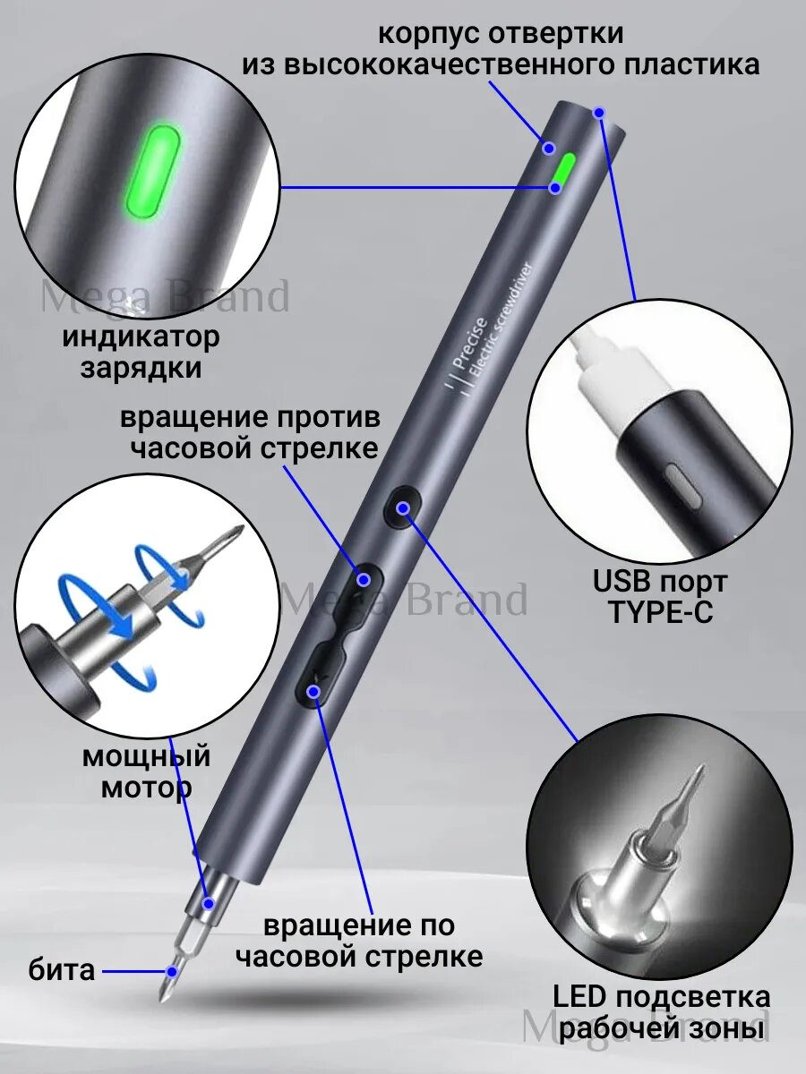Электрическая отвертка аккумуляторная электроотвертка