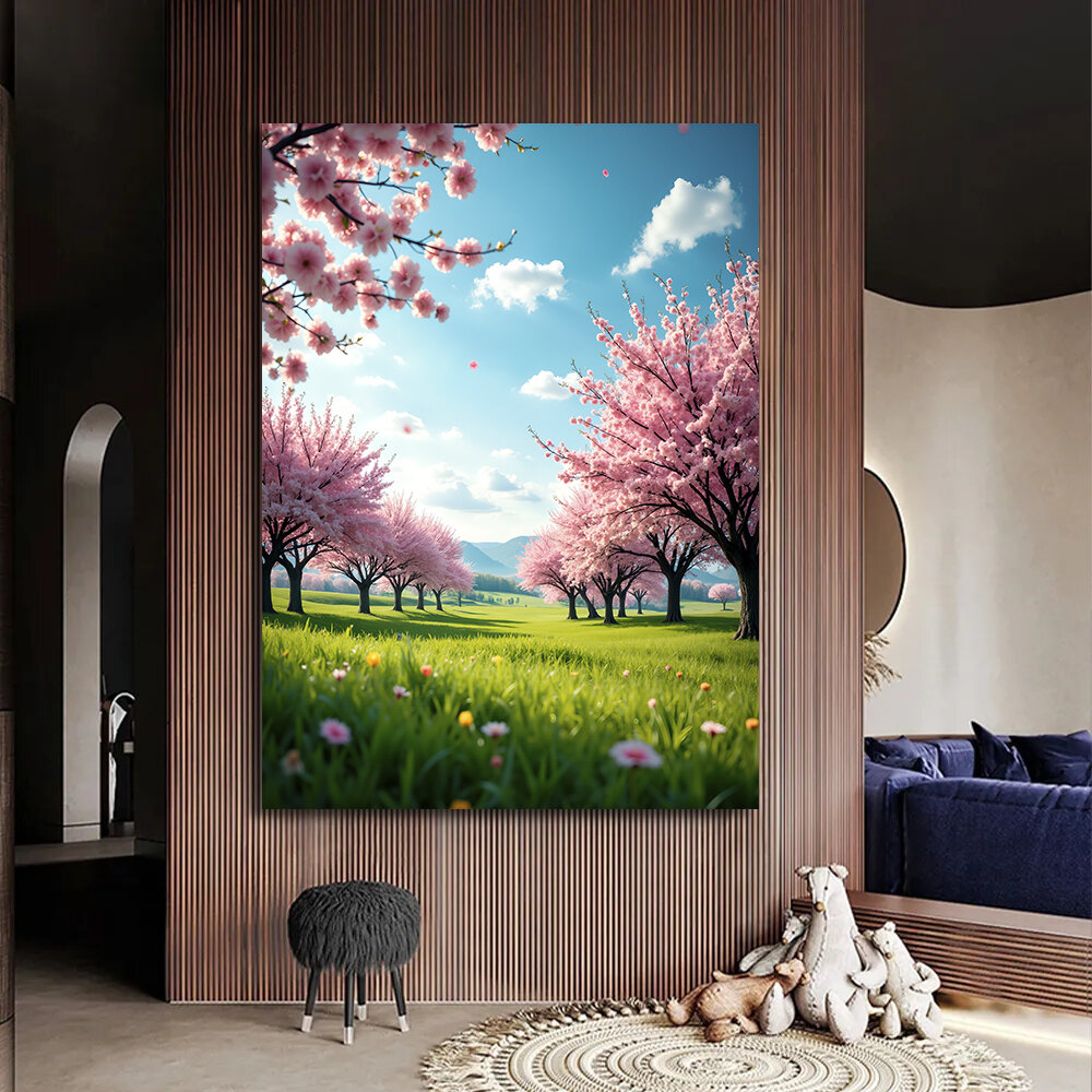 Картина природа / ЛЕС, пейзаж, интерьерный постер / на стену, 50х70 см, горы