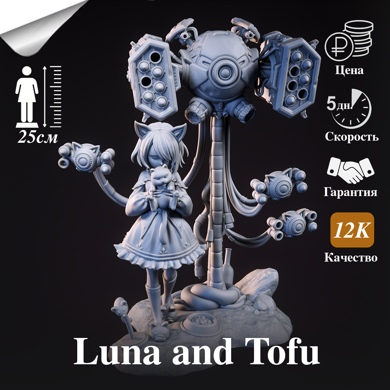 Фигурка Луна и Тофу (Luna and Tofu)