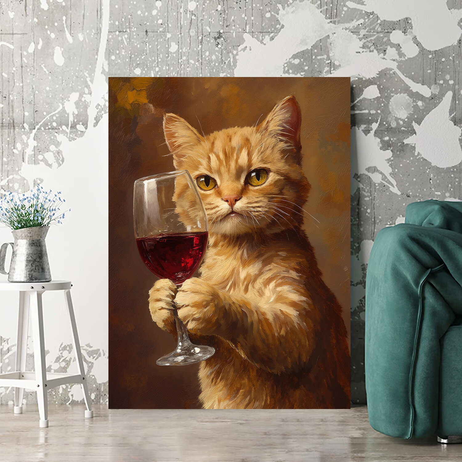 Картина с котами / постер кот, картина с животными, 60х80 см.