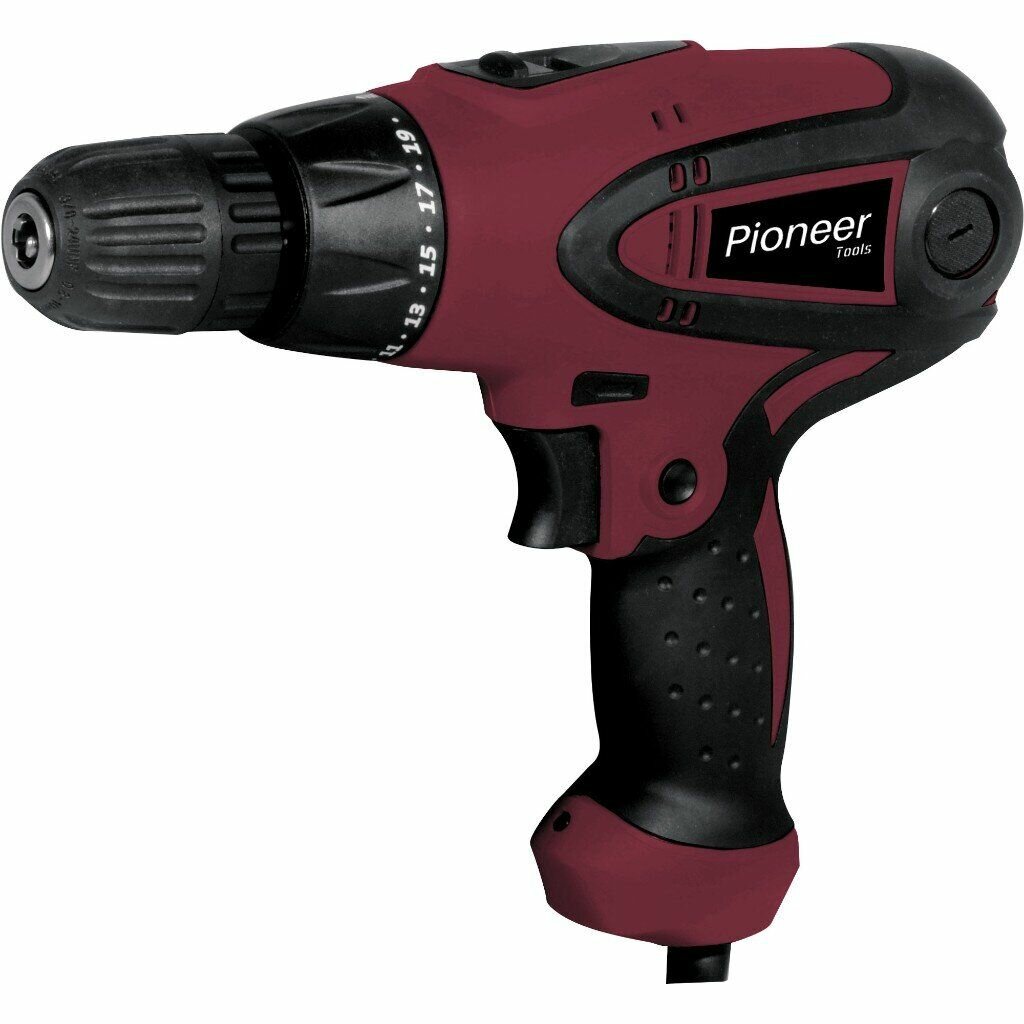 Дрель-шуруповёрт PIONEER сетевая, быстрозажимной патрон, 10 мм, 500 Вт, реверс, 2 скорости