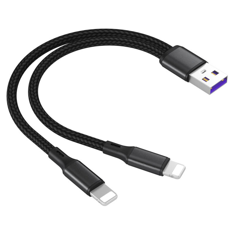 Кабель для зарядки и передачи данных 0,2 м, 5A, TypeC, удлиненный, ответвительный