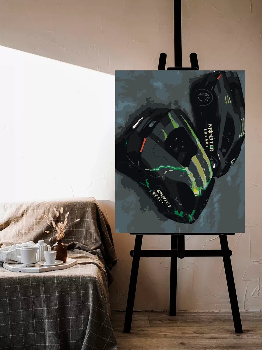 Картина по номерам Ламборджини Монстер Энерджи Спорт