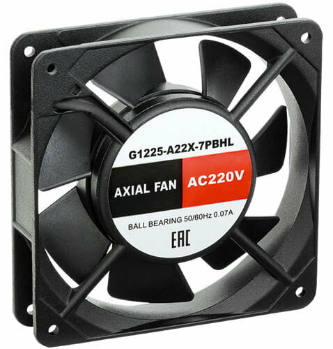 Вентилятор осевой SILART, 120 х 120 х 25 мм, 220 VAC, подшипник качения, SILART G1225-A22X-7PBHL