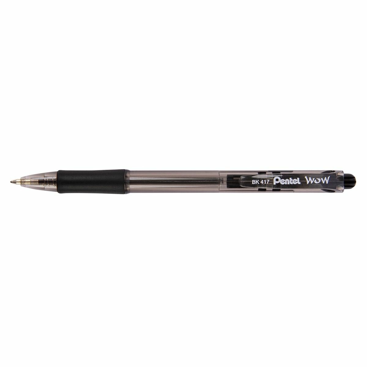 Шариковые ручки Pentel "Fine Line", автоматические, черные, диаметр 0,7 мм, BK417-A, 12 шт