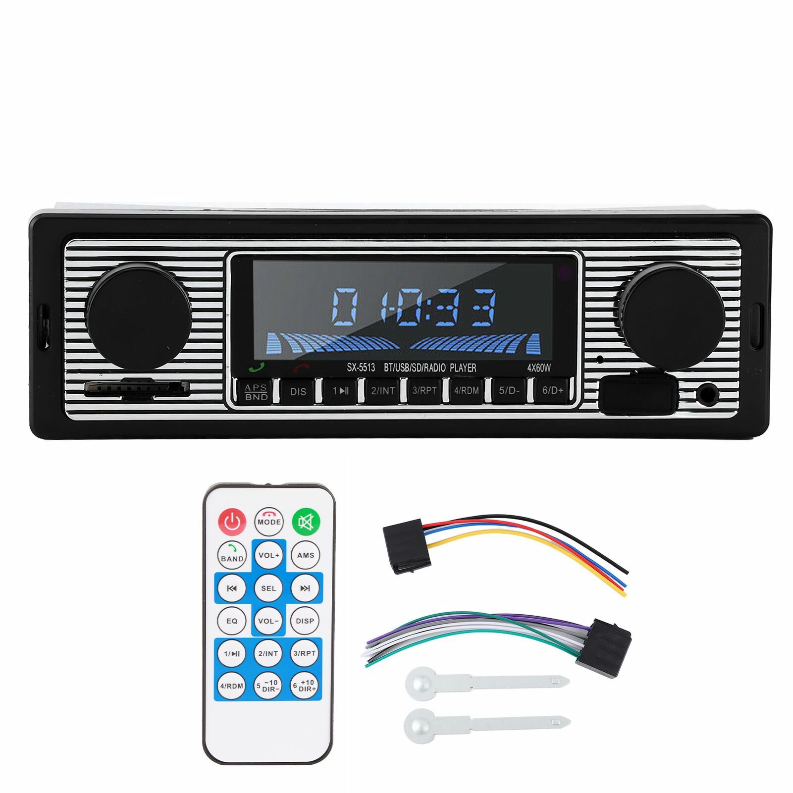 Автомагнитола с Bluetooth, USB, SD, AUX (12V)