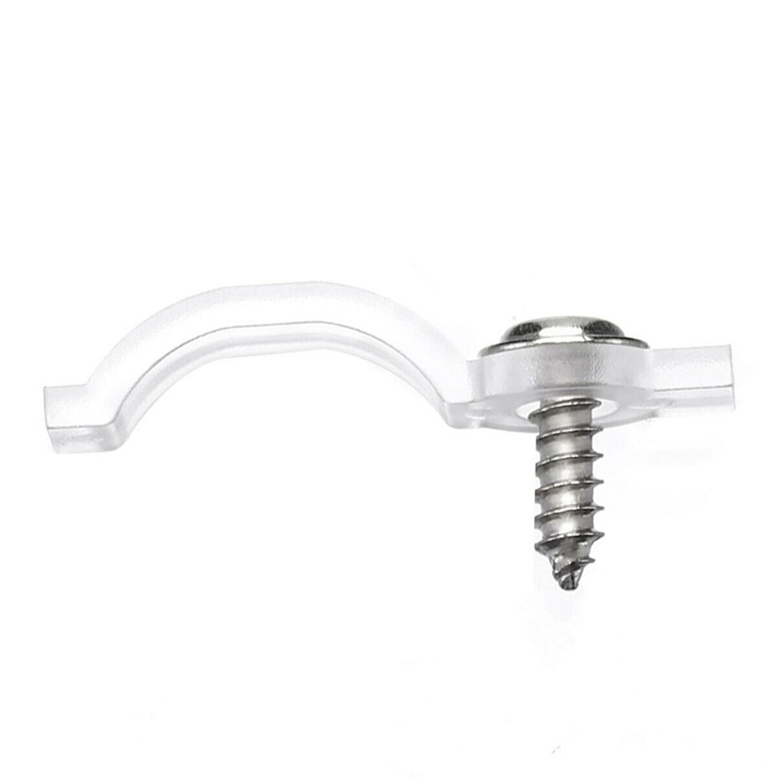 100 Шт Кронштейны Для Крепления Полосовых Светильников Односторонние Крепежные Зажимы Прозрачные Светодиодные Зажимы Для Полосовых Светильников Шириной 10 мм /0,39 дюйма Ультратонкие