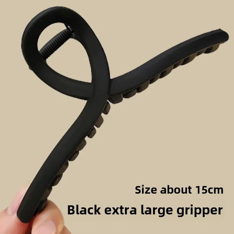 Заколка-фиксатор "Акула", для волос, женская, дискообразная, цвет 002#, черный крест