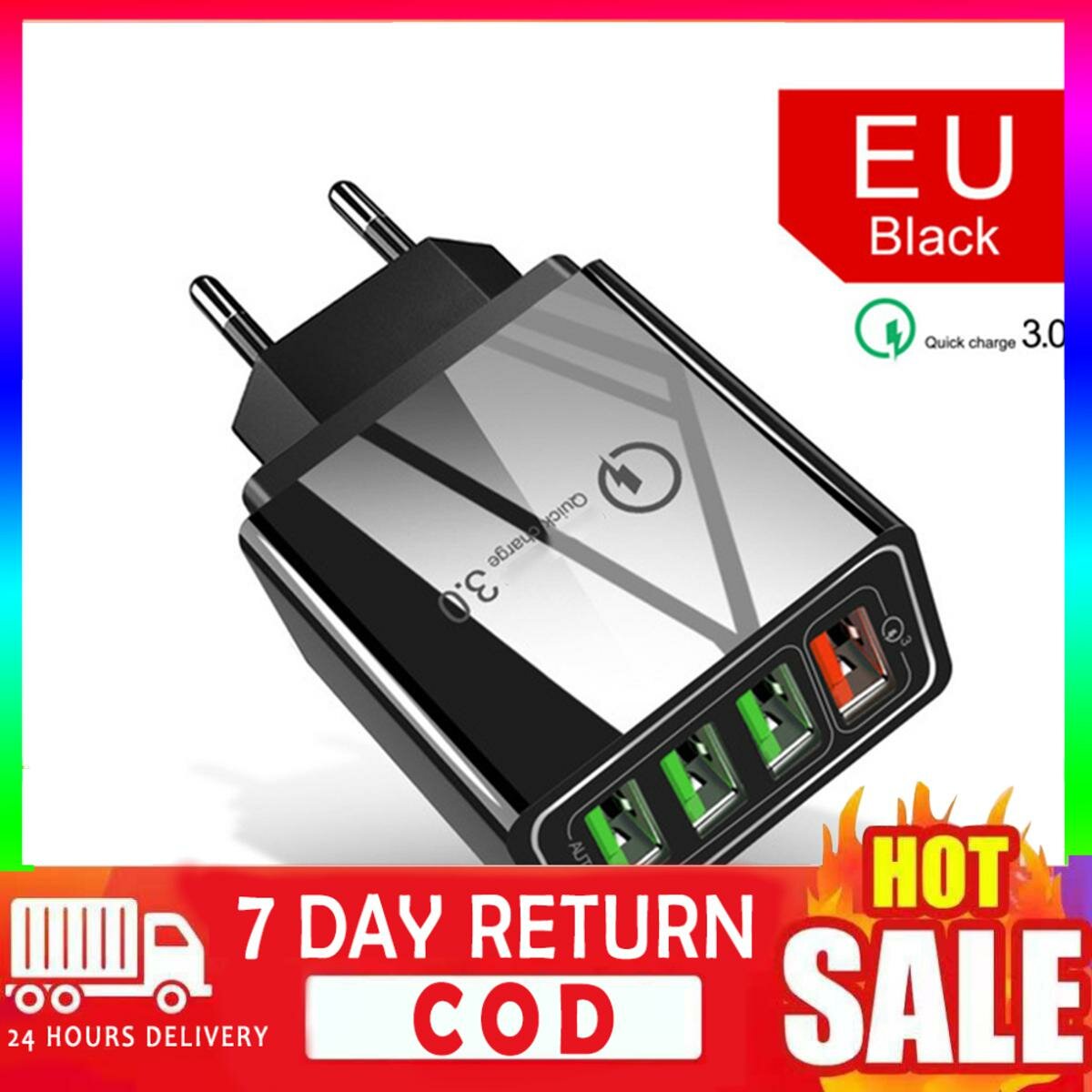 Главная Путешествия Портативный 48 Вт QC3.0 Быстрая зарядка 4 USB порта зарядное устройство адаптер