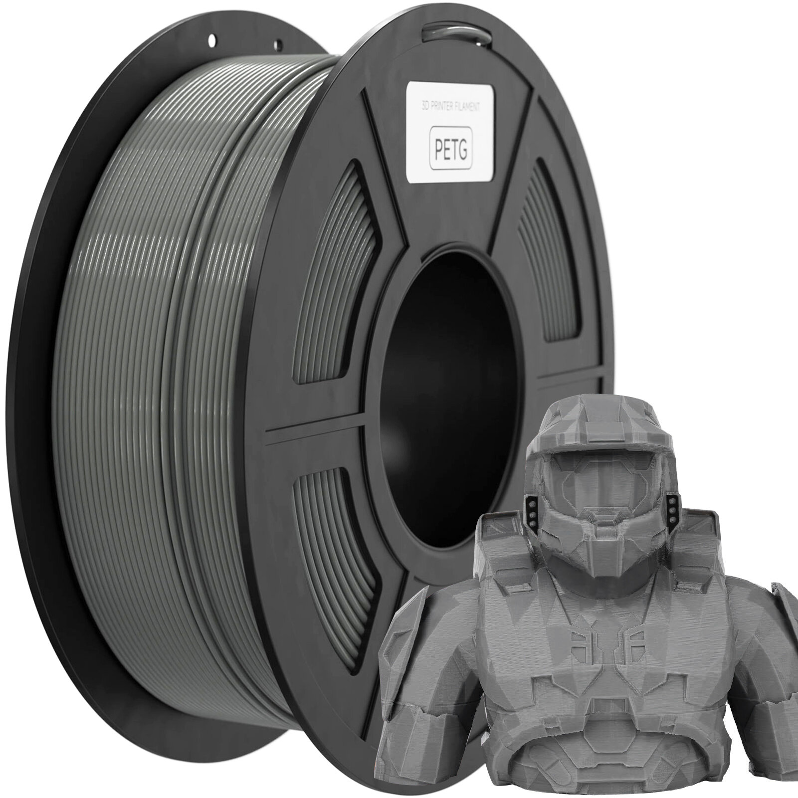 Нить PETG толщиной 1,75 мм, 1 кг. Материал для 3D-печати, высокая прочность, точность размеров +/- 0,02 мм, совместимость с 3D-принтерами FDM, такими как Neptune 2/3, Ender 3.
