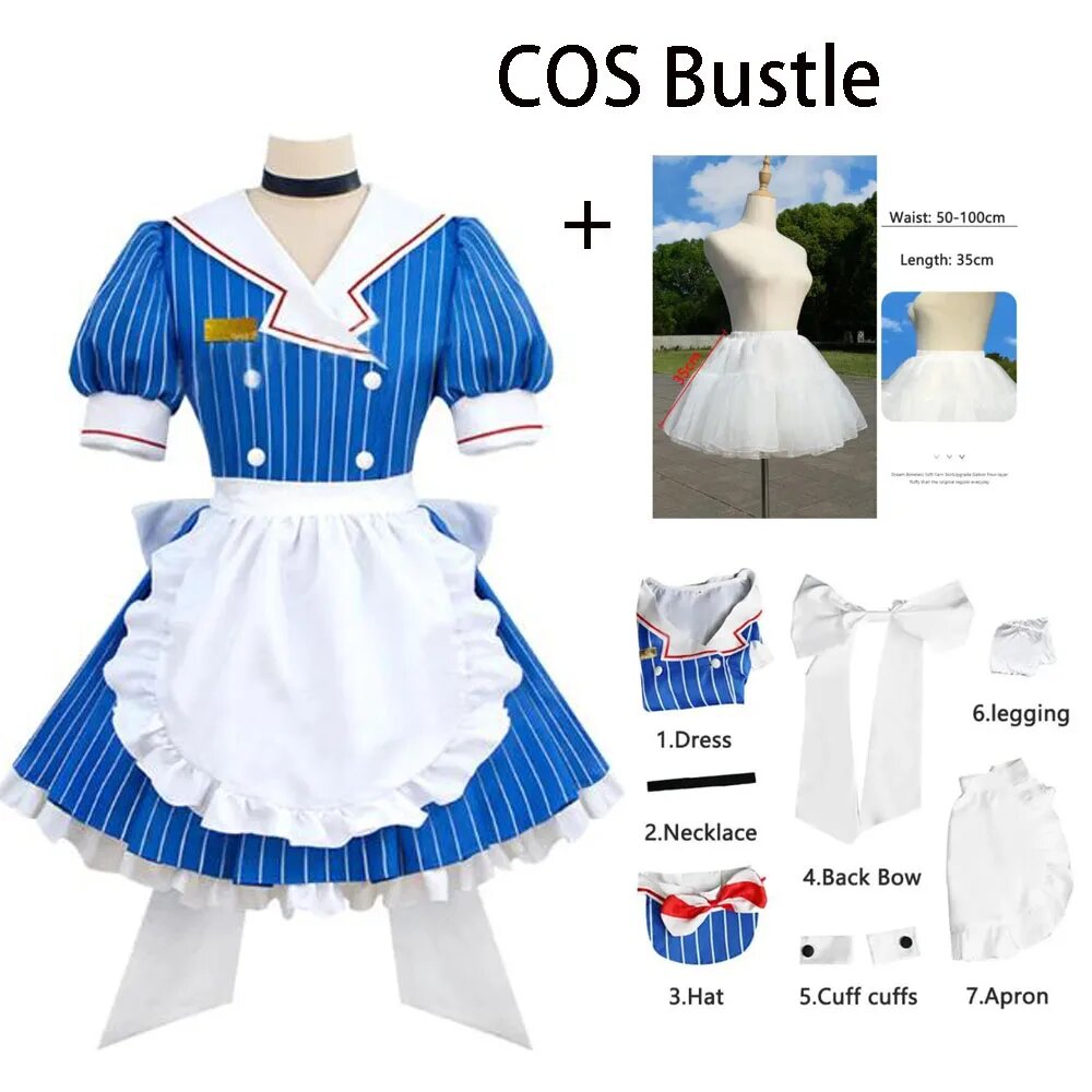 Костюм Микуу Гипнотизёр в комплекте с париком Микуу Касане Тето XL, COS Bustle(35cm)