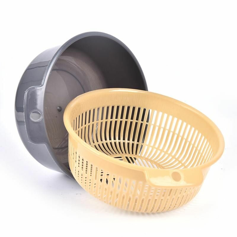 Дуршлаг двойной с миской для промывания овощей и фруктов