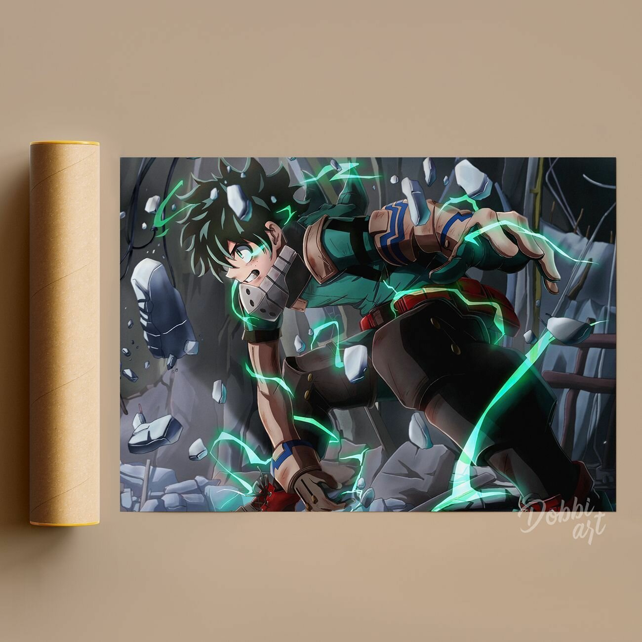 Постер Моя геройская академия 30х40 см без рамы/ Аниме Манга My Hero Academia Мидория/ Плакат по аниме, для интерьера, в подарок