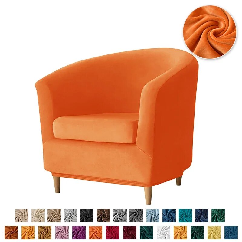Бархатный чехол для кресла Yupartex A2 tub chair cover