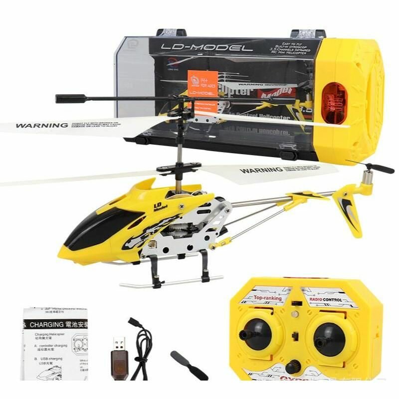 Модель вертолёта 3.5 канала с подсветкой, металлический корпус, зарядка через USB, игрушка-самолёт для детей.