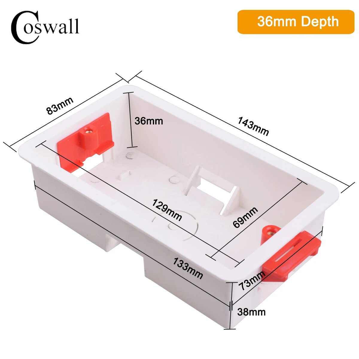 Коробка Coswall 86 1/2 Gang для гипсокартона 2 Gang