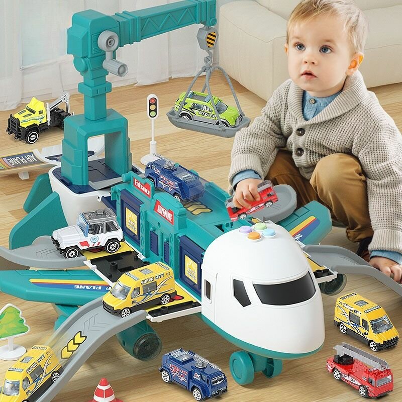 Детский развивающий самолет-трансформер для мальчиков и девочек 3-9 лет