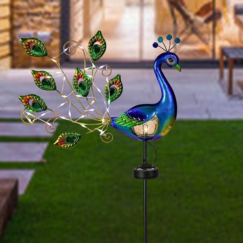 Статуя павлина с солнечной лампой36*114CM