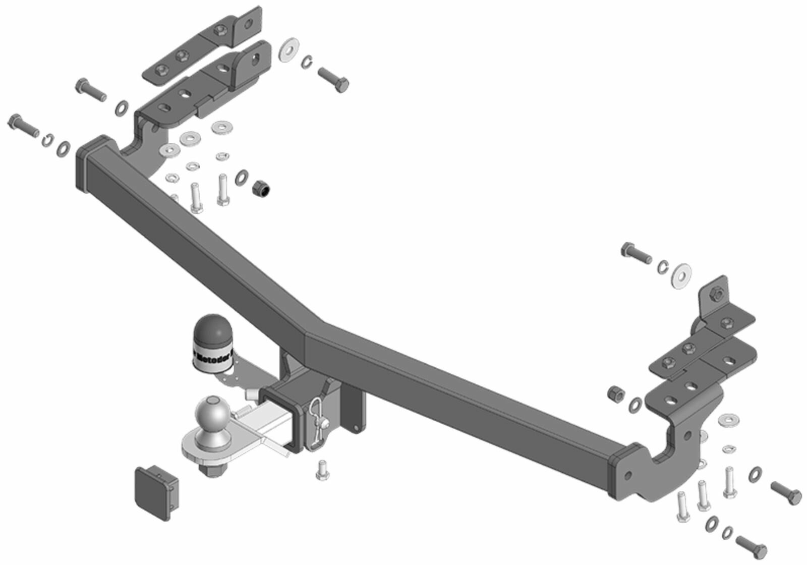 Фаркоп Motodor для Chery Tiggo 9 2024-н. в (оцинк. Шар)(паспорт и сертификат в комплекте)(без электрики) 99025-E