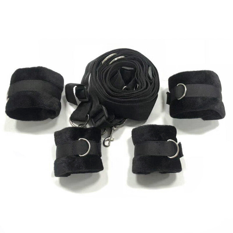 Sm наручники бондаж веревка пара кровать ограничения секс игрушки реквизит ножной разделитель ремни секс одежда обучение