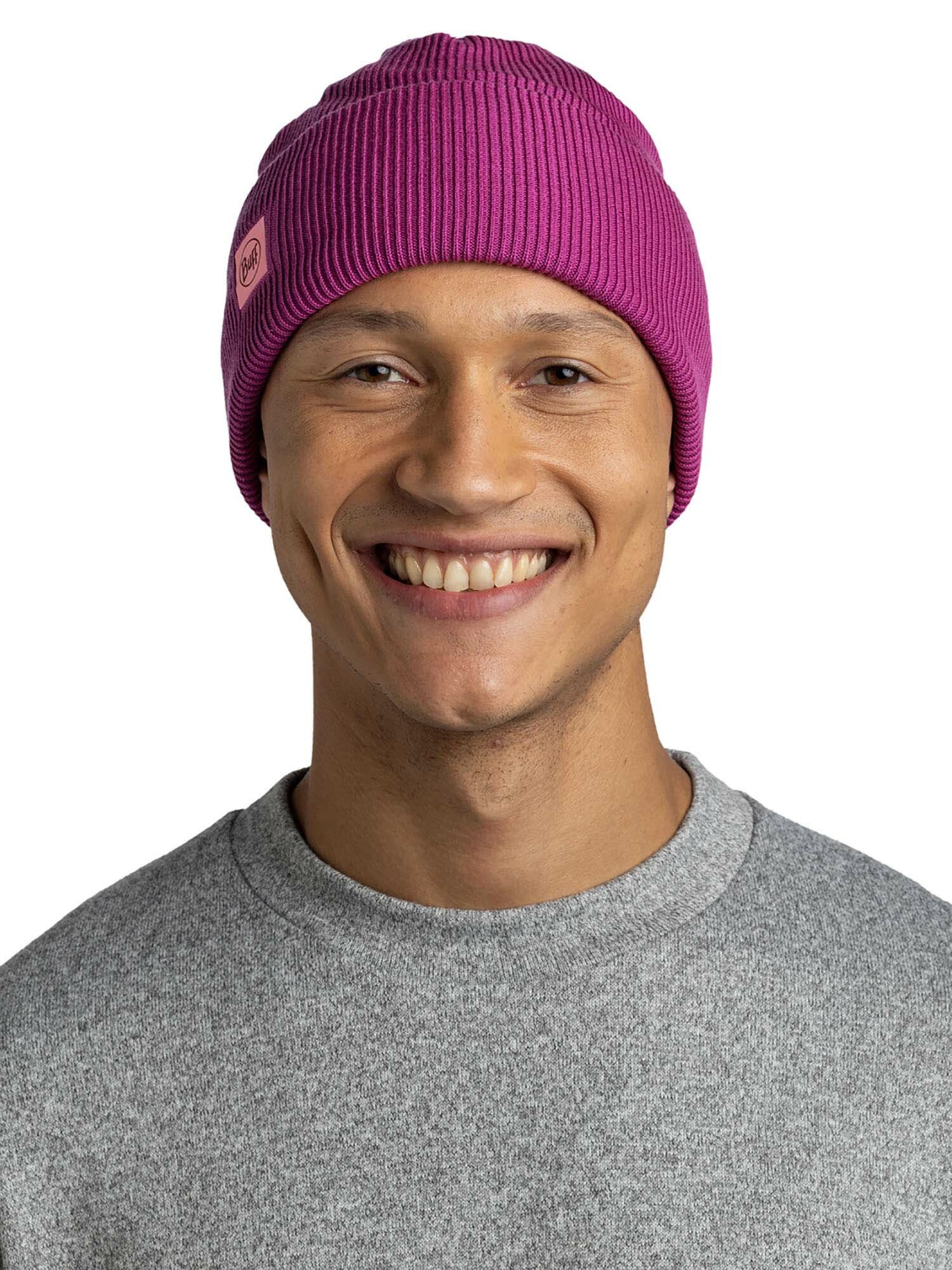 Шапка Buff Crossknit hat для взрослых и детей, размер OneSize, фиолетовый — фото 1