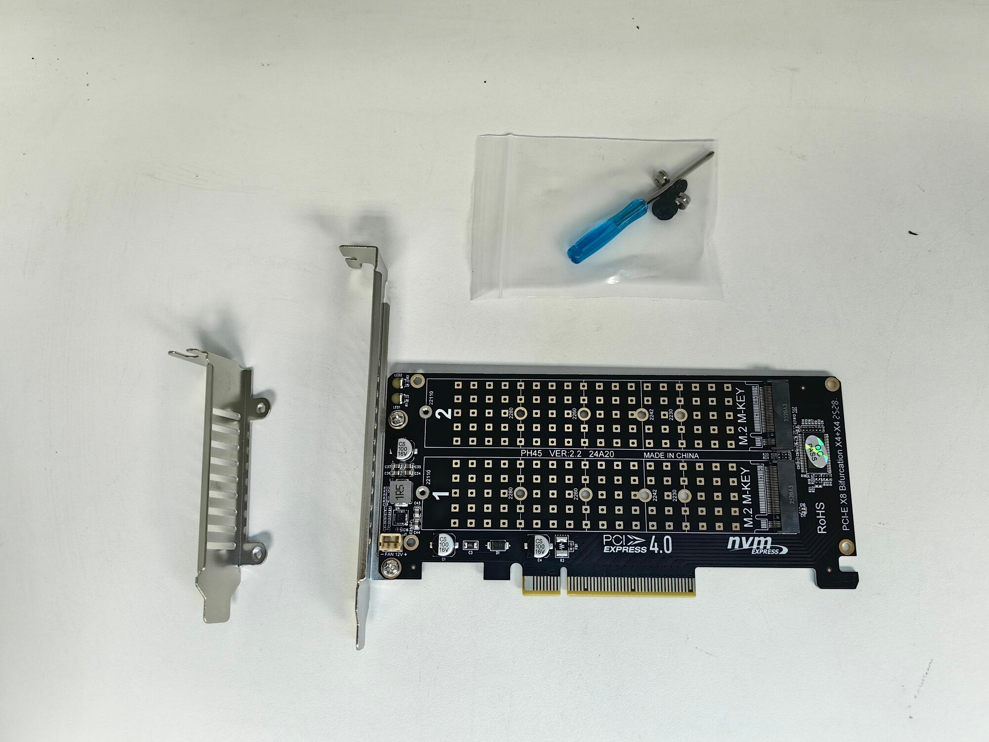 Контроллер PCI-E 2 порта M.2 NVMe Espada PH45