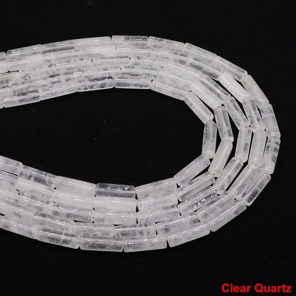 Натуральные хрустальные бусины бирюза 4x13 мм 1String, Clear Quartz