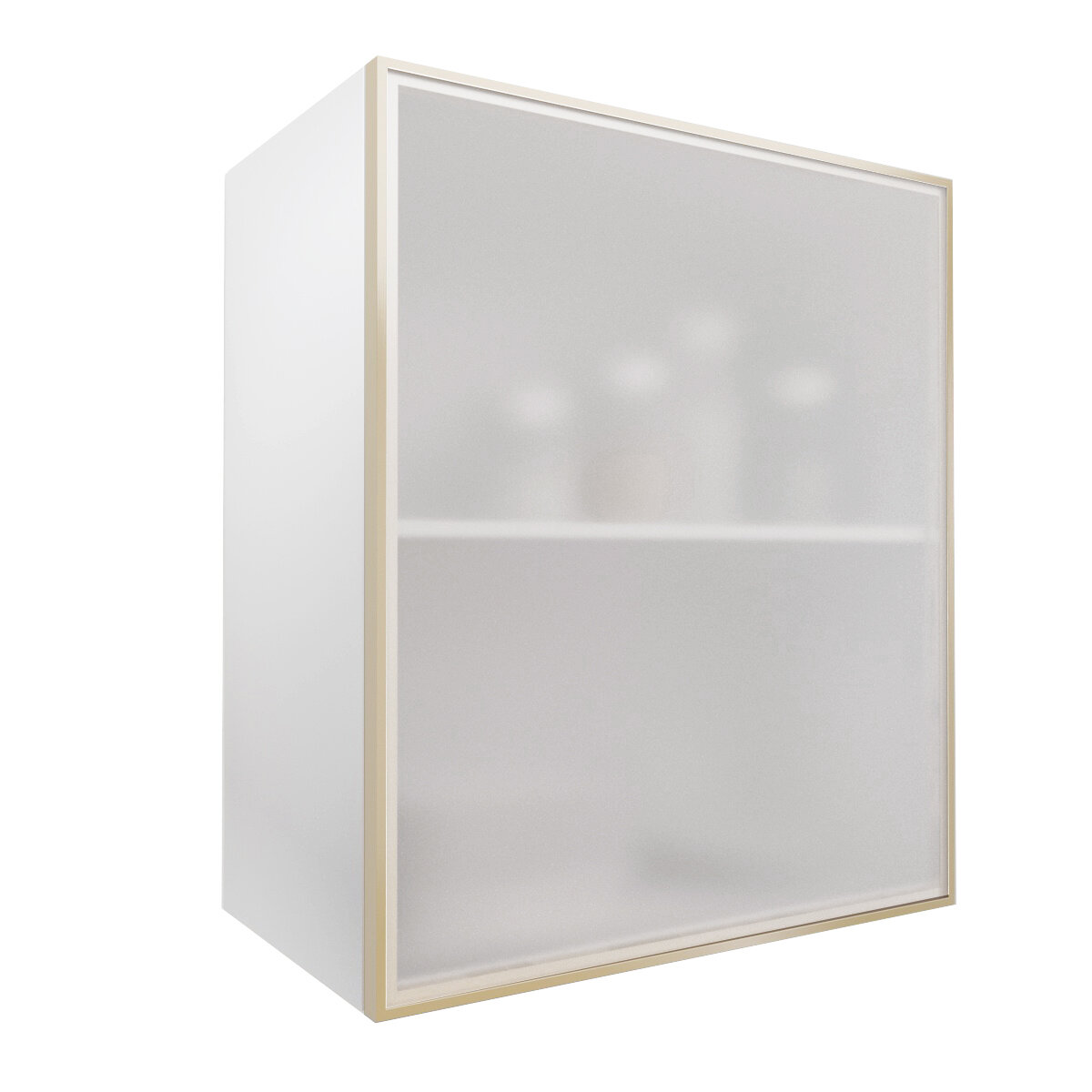 Фасад из алюминиевого профиля со стеклом Aluminum Glass 59,7х76,5 см, золото браш/сатинат