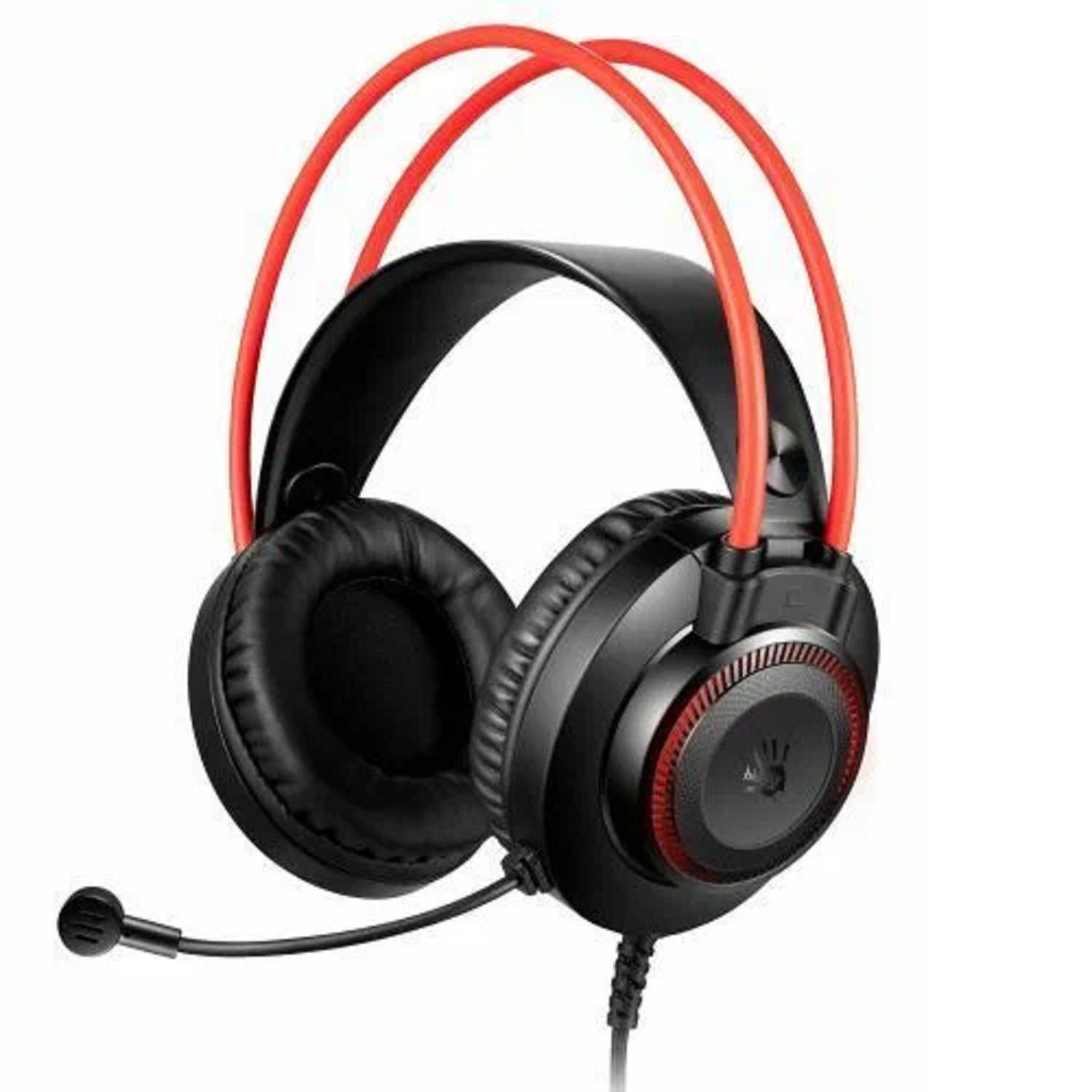 Наушники A4Tech G200S Bloody, игровые, с микрофоном, черно-красные, проводные