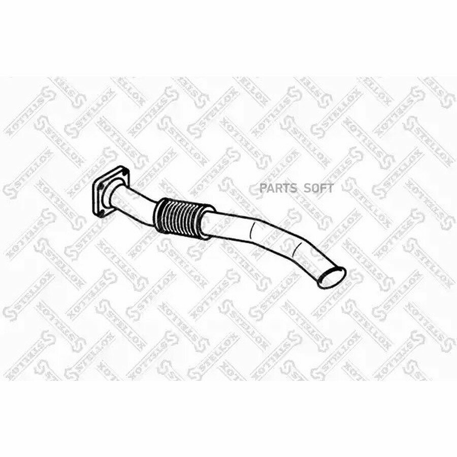 82-03618-SX_труба глушителя приемная с гофрой ! d=75 квадр. Фланец \Iveco EuroCargo 75-150/170E15-23 от официального дистрибьютора, STELLOX, артикул 8203618SX