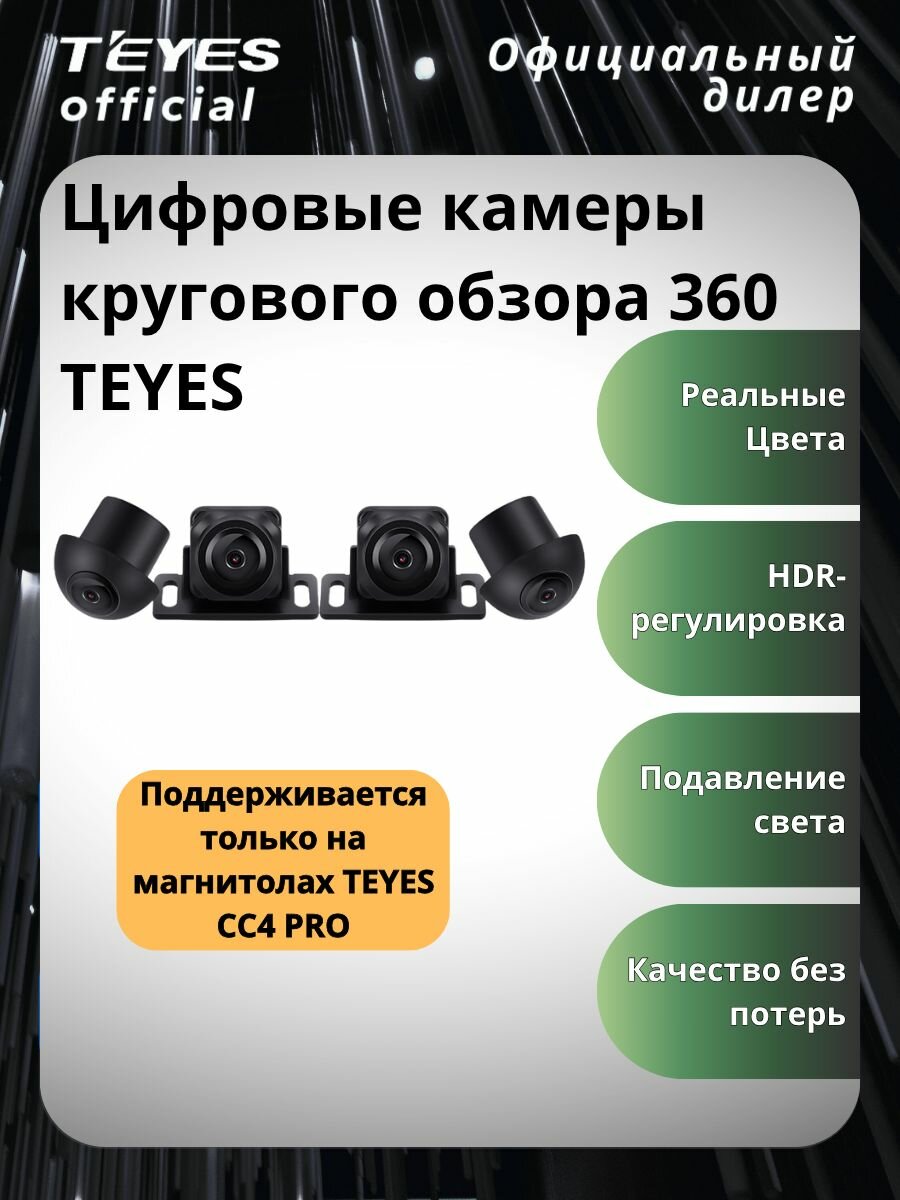 Цифровые камеры Кругового Обзора 360 Teyes для магнитолы CC4 PRO