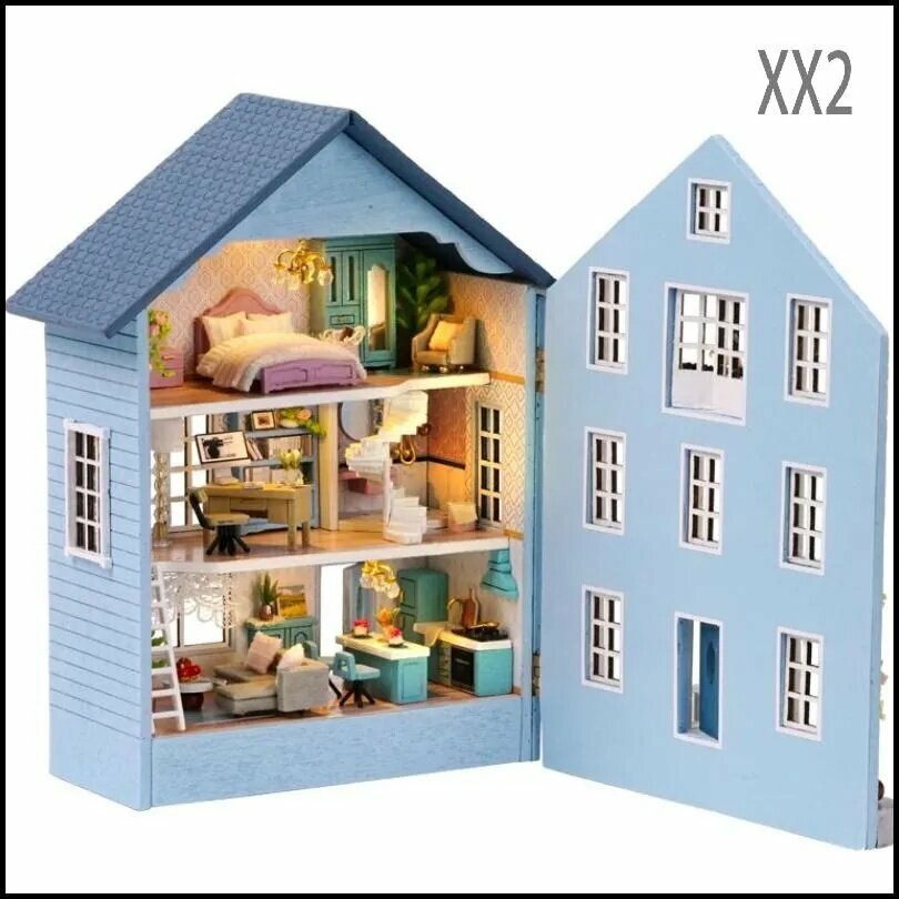 Подарочный Интерьерный конструктор (Румбокс) Happy Home "Домик Авроры" миниатюра DIY House-XX2