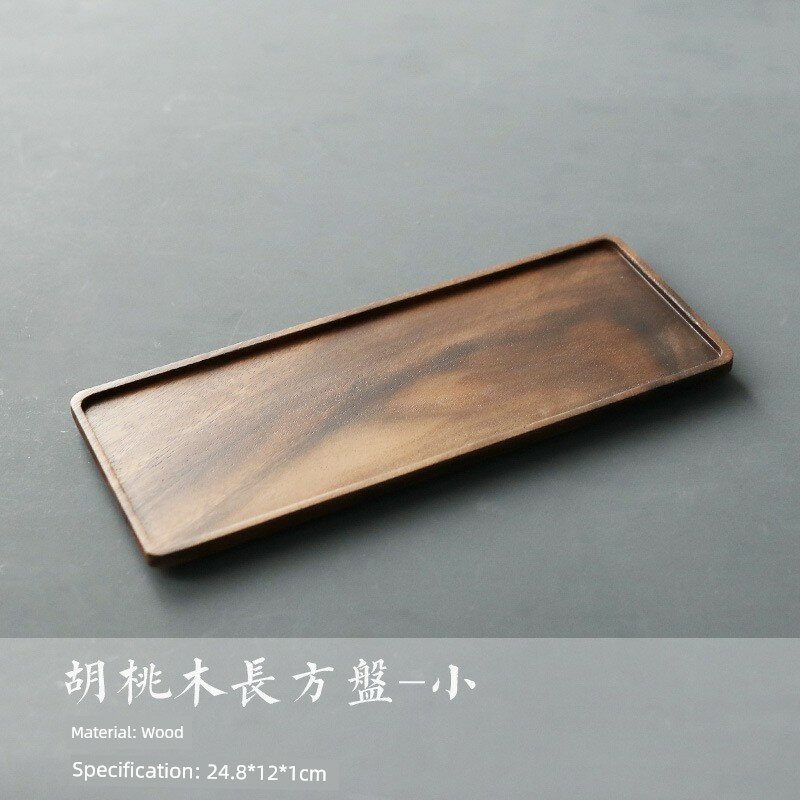 Повседневный поднос для чая из цельного дерева, маленький чайный столик из черного дерева, бытовой поднос для сухих
