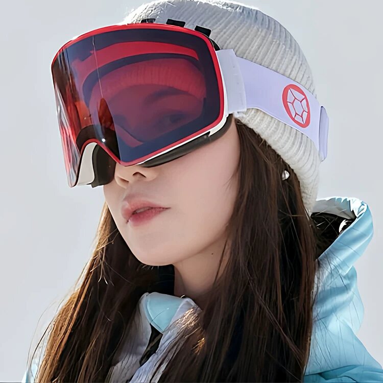 Безрамные большие цилиндрические лыжные очки для мужчин и женщин, сноубордические очки, очки с диоптриями, защита от
