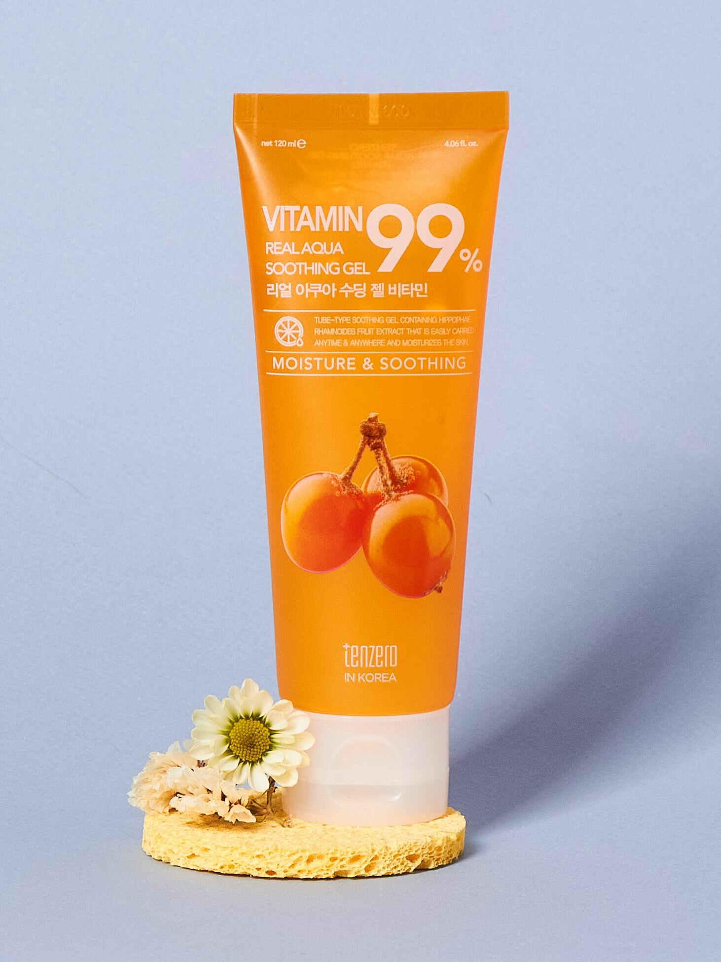 TENZERO Увлажняющий гель с витаминами 120 мл Real Aqua Soothing Gel Vitamin