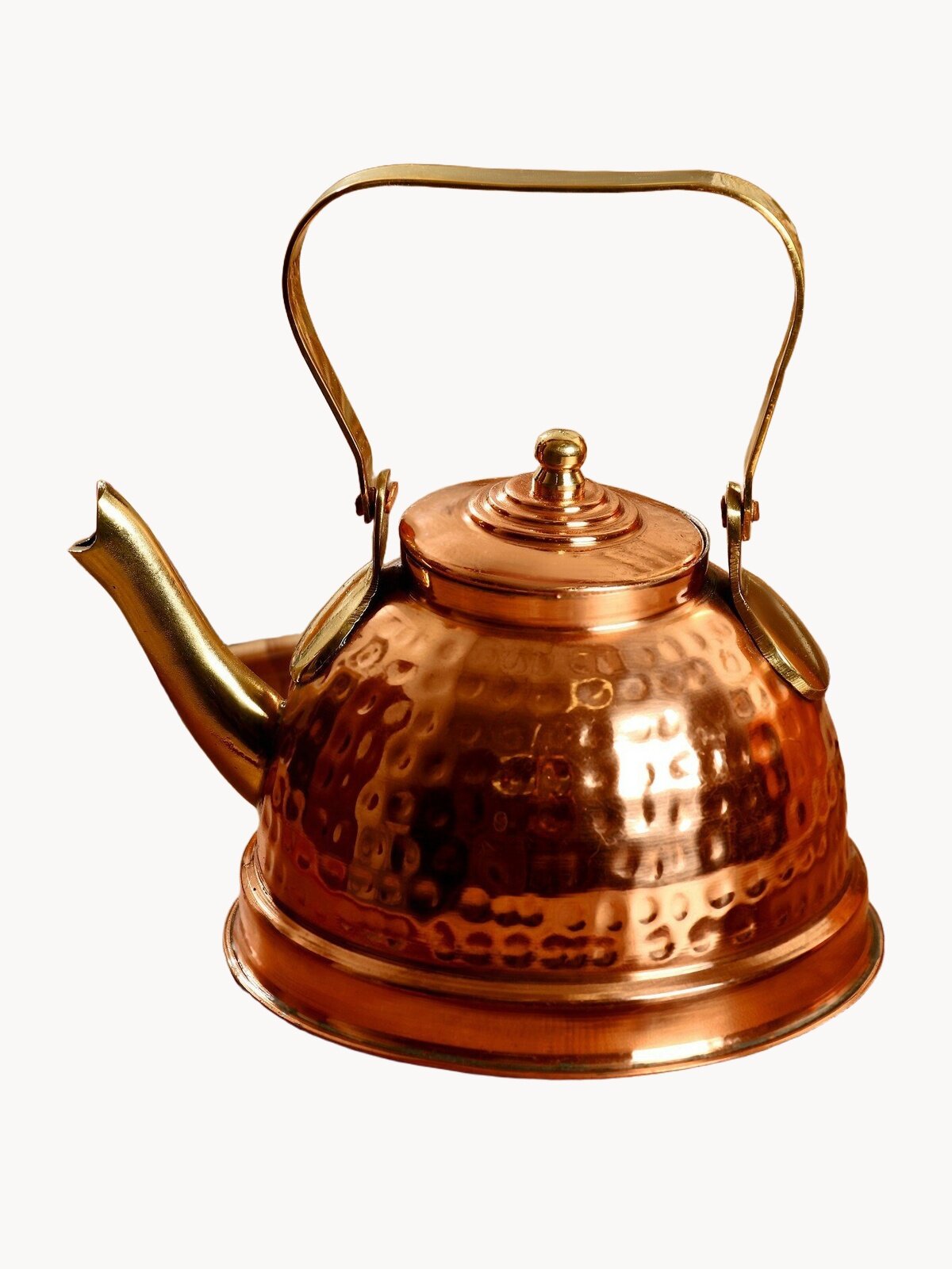 Чайник для напитков,13см х 13см х 15см, 500 мл, латунь, медь