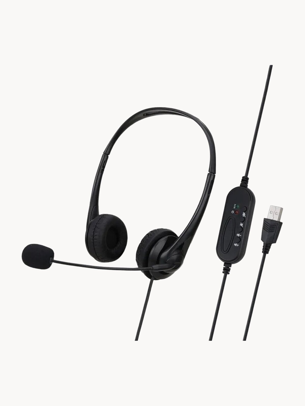 Наушники для компьютера с микрофоном JazzTel Home H105 USB, компьютерная гарнитура