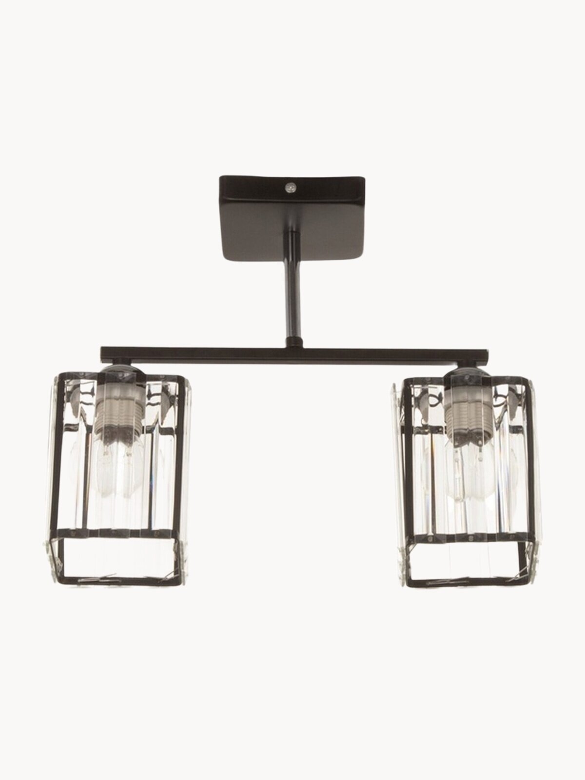 Люстра BayerLux 6591191/2, E27, 40 Вт, IP20, 2 лампы, 42 х 12 х 24 см, черная
