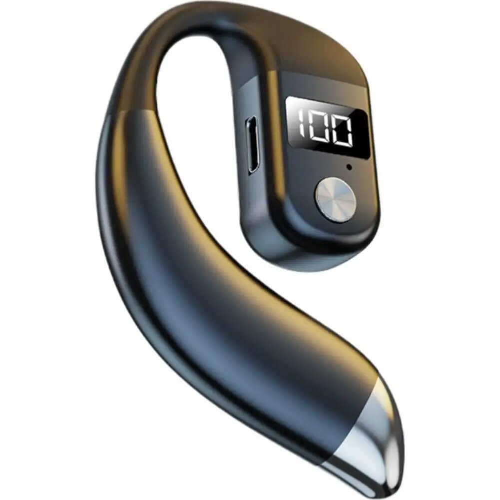 Беспроводная Bluetooth гарнитура Black для спорта и бизнеса